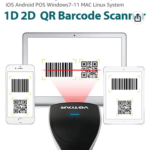 Other | Newscan Scanner 2d Wireless Barcode Sanner Vs310bg2d | Poshmark